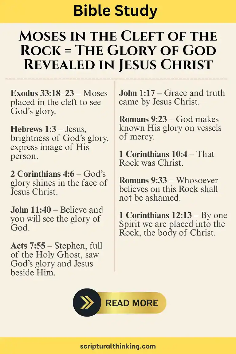 Moses Cleft Of The Rock (Glory Of God Revealed In Jesus Christ)