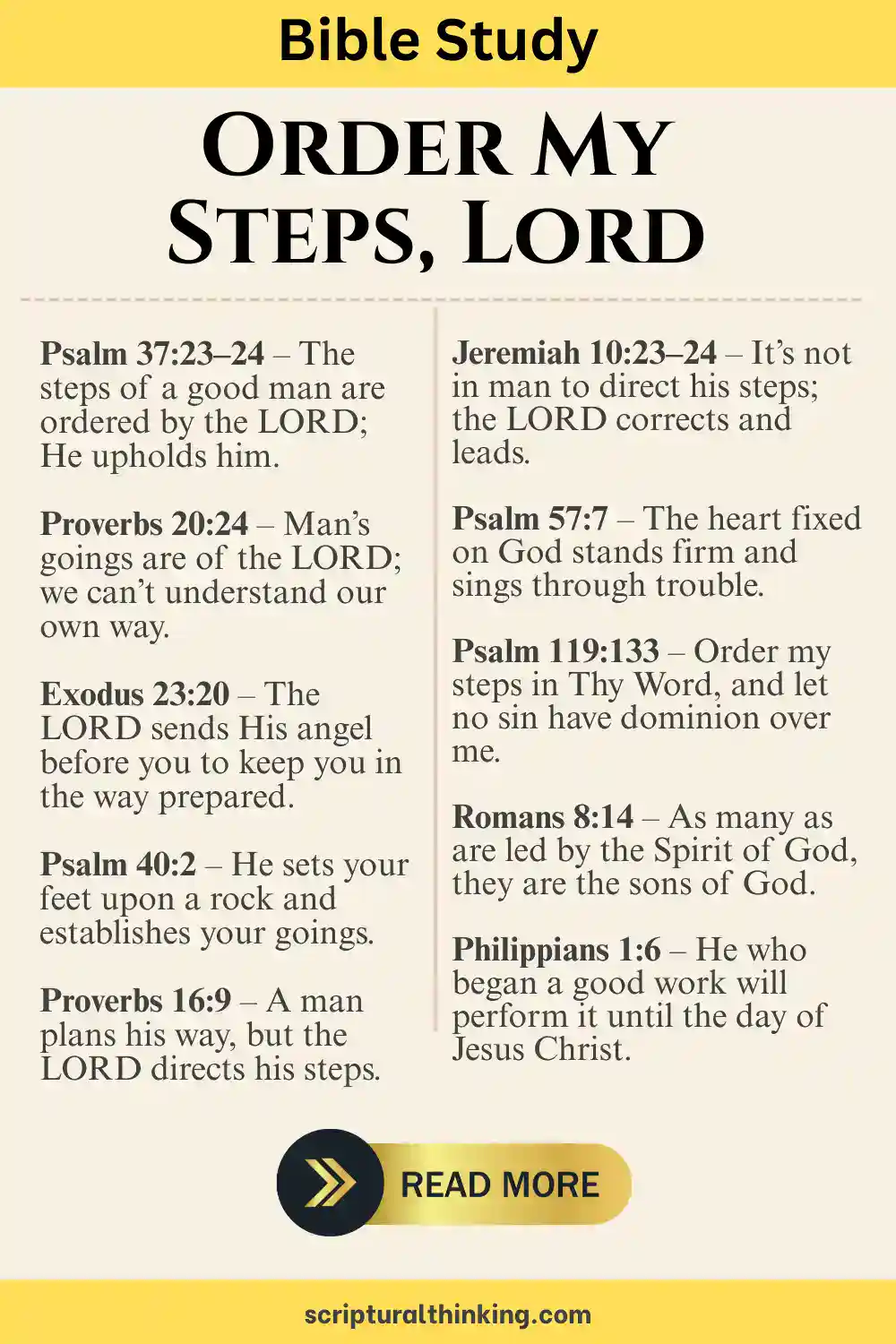 Order My Steps, Lord - a Life Aligned with His Path