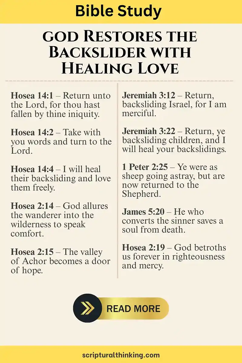 Hope For Backsliders (Discover The Depth Of God's Love For You)