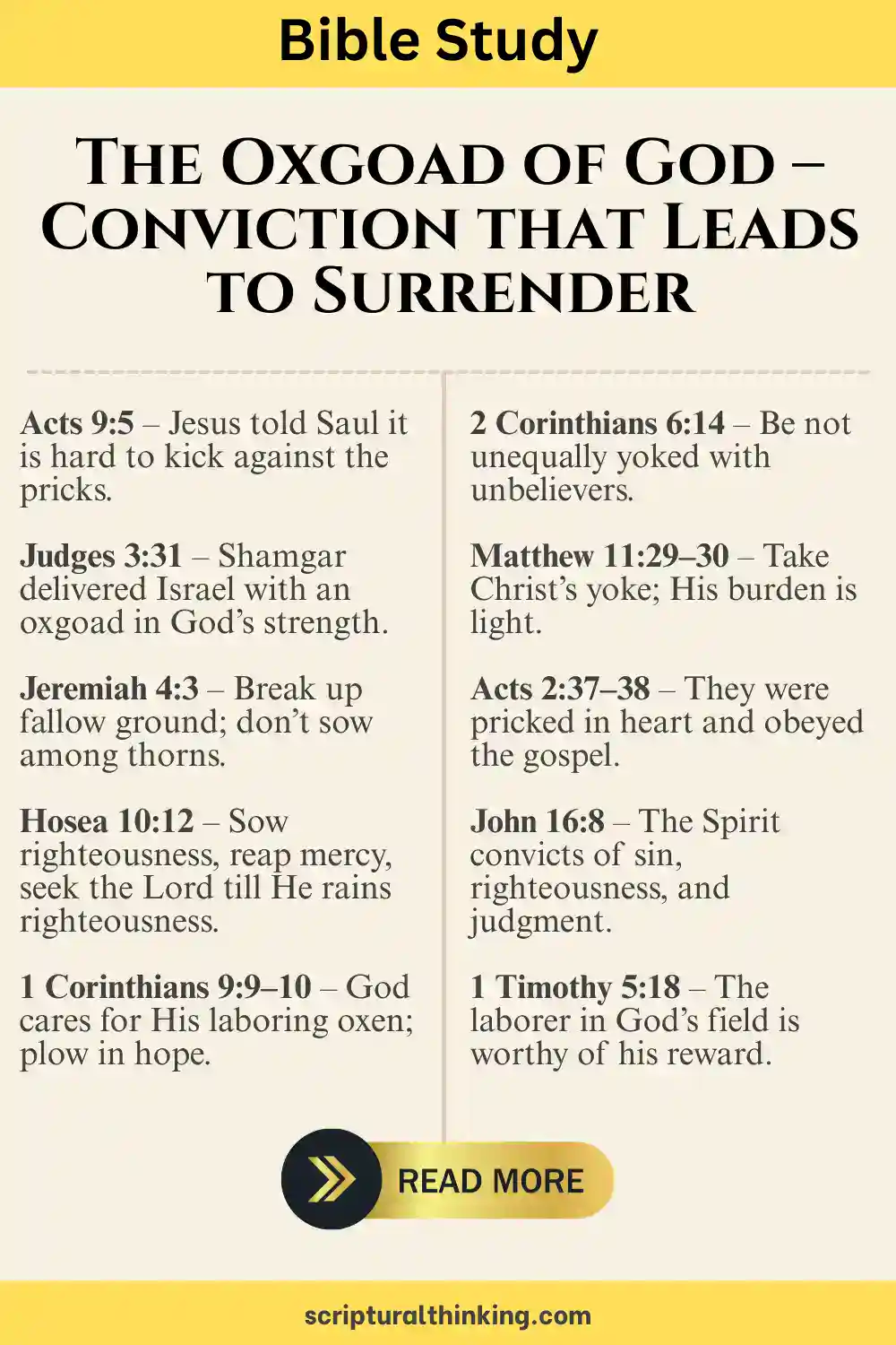 What is an Oxgoad? (Are You Kicking Against The Pricks?)