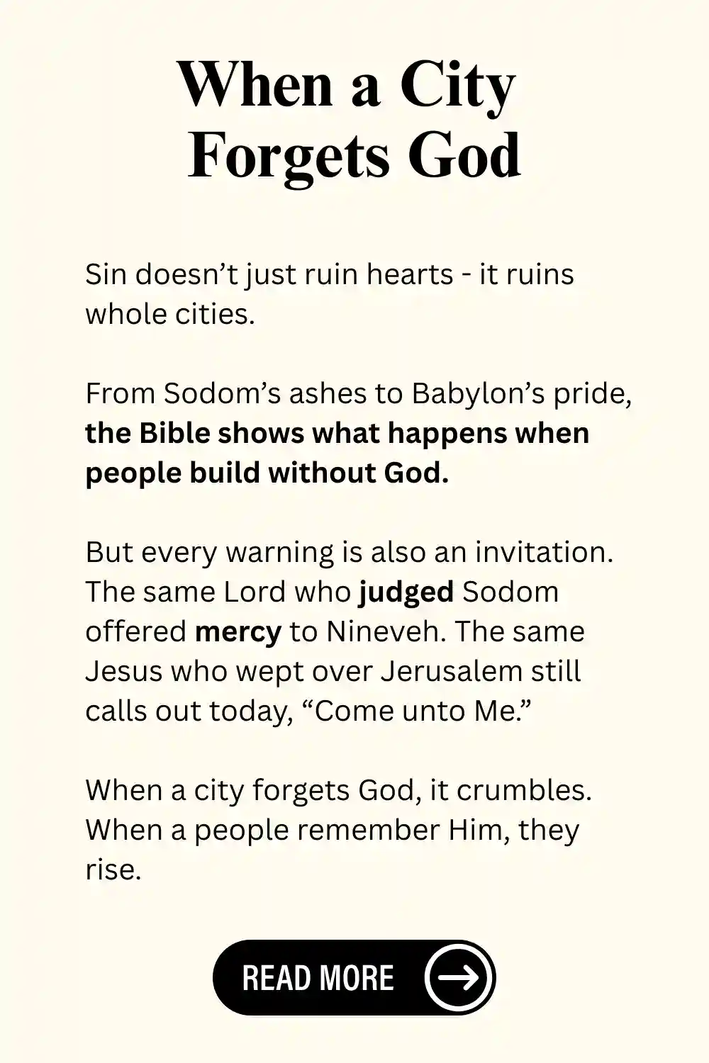 5 Cities Known for Their Wickedness in the Bible