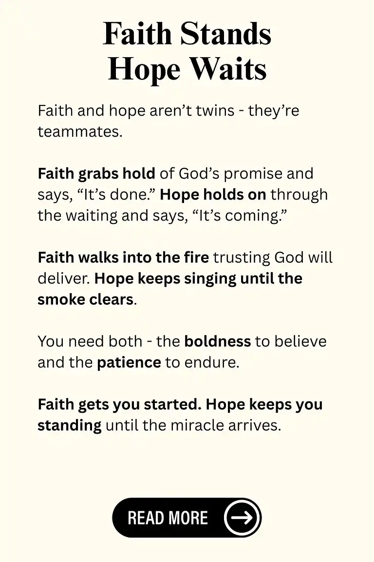Understanding the Difference Between Faith and Hope