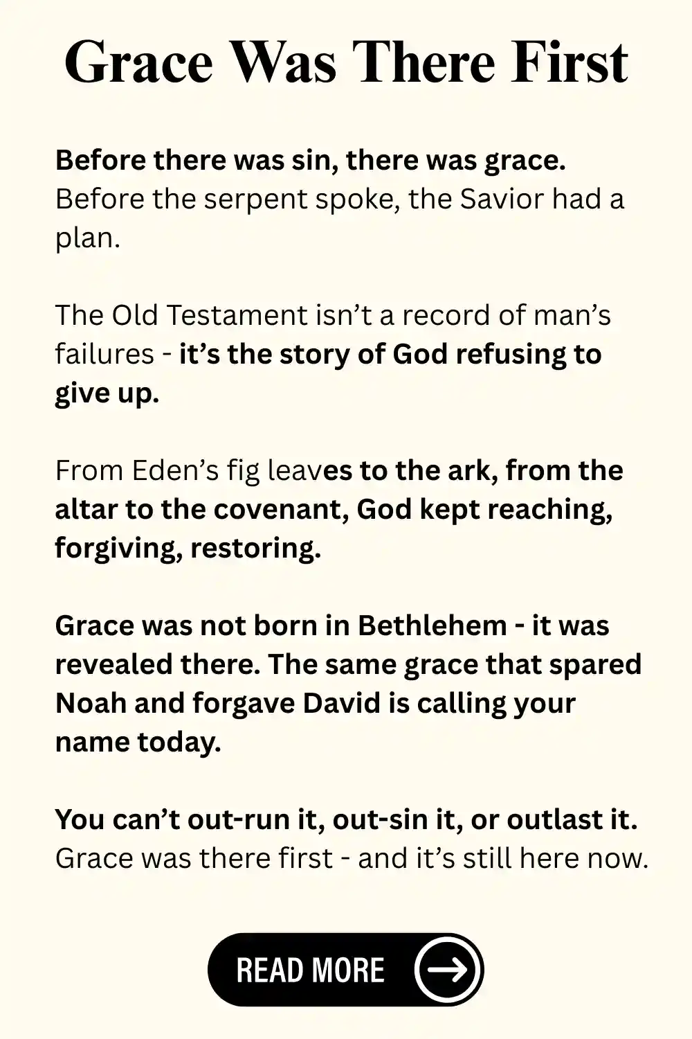 Old Testament Examples of God's Grace