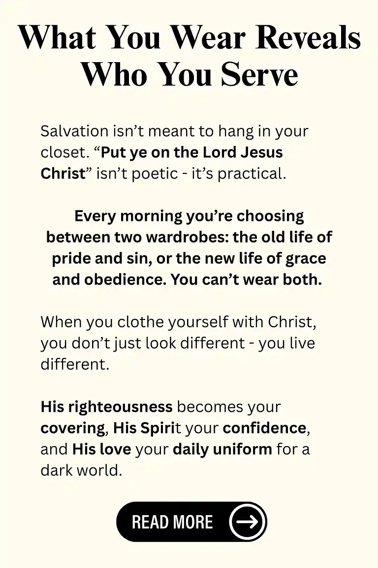 Put on the Lord Jesus Christ (Romans 13:14)