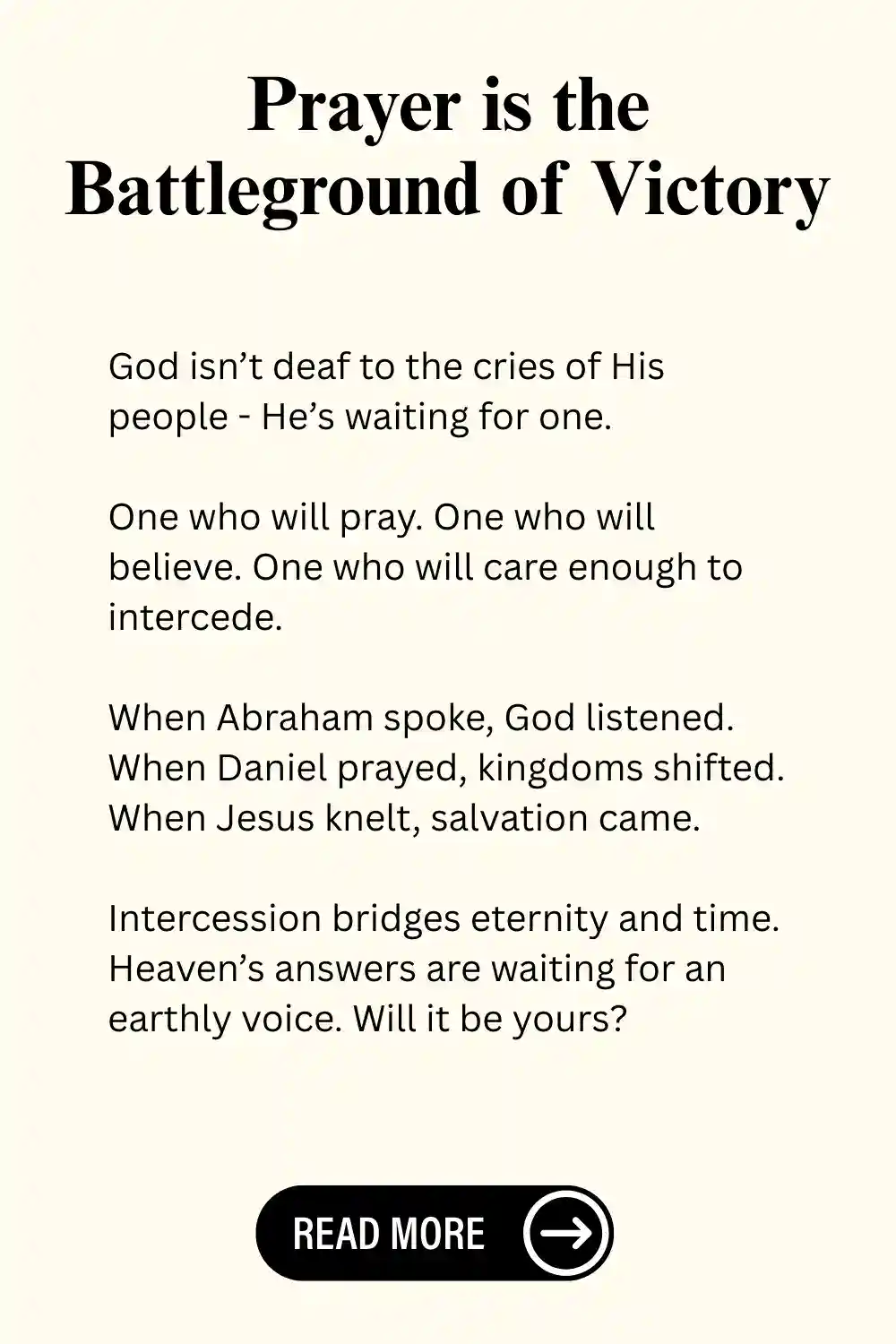 Bible Study on Intercession: Standing in the Gap