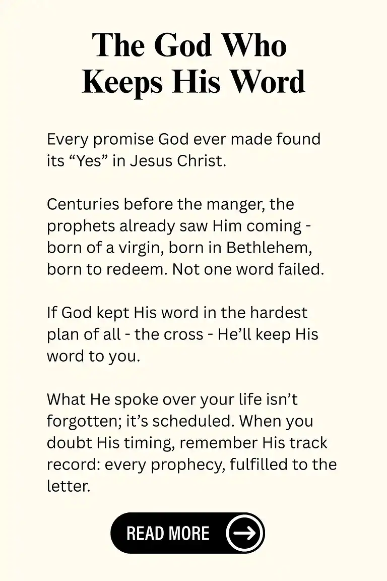 Promises Fulfilled: Seeing Jesus in Old Testament Prophecies