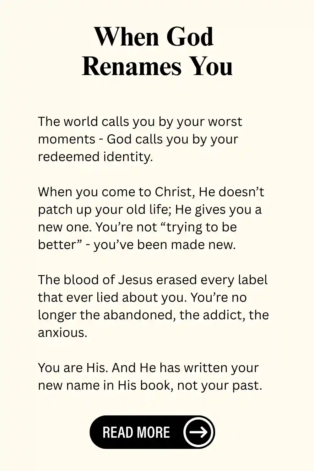 Bible Study About Our Identity in Christ: Who God Says You Are