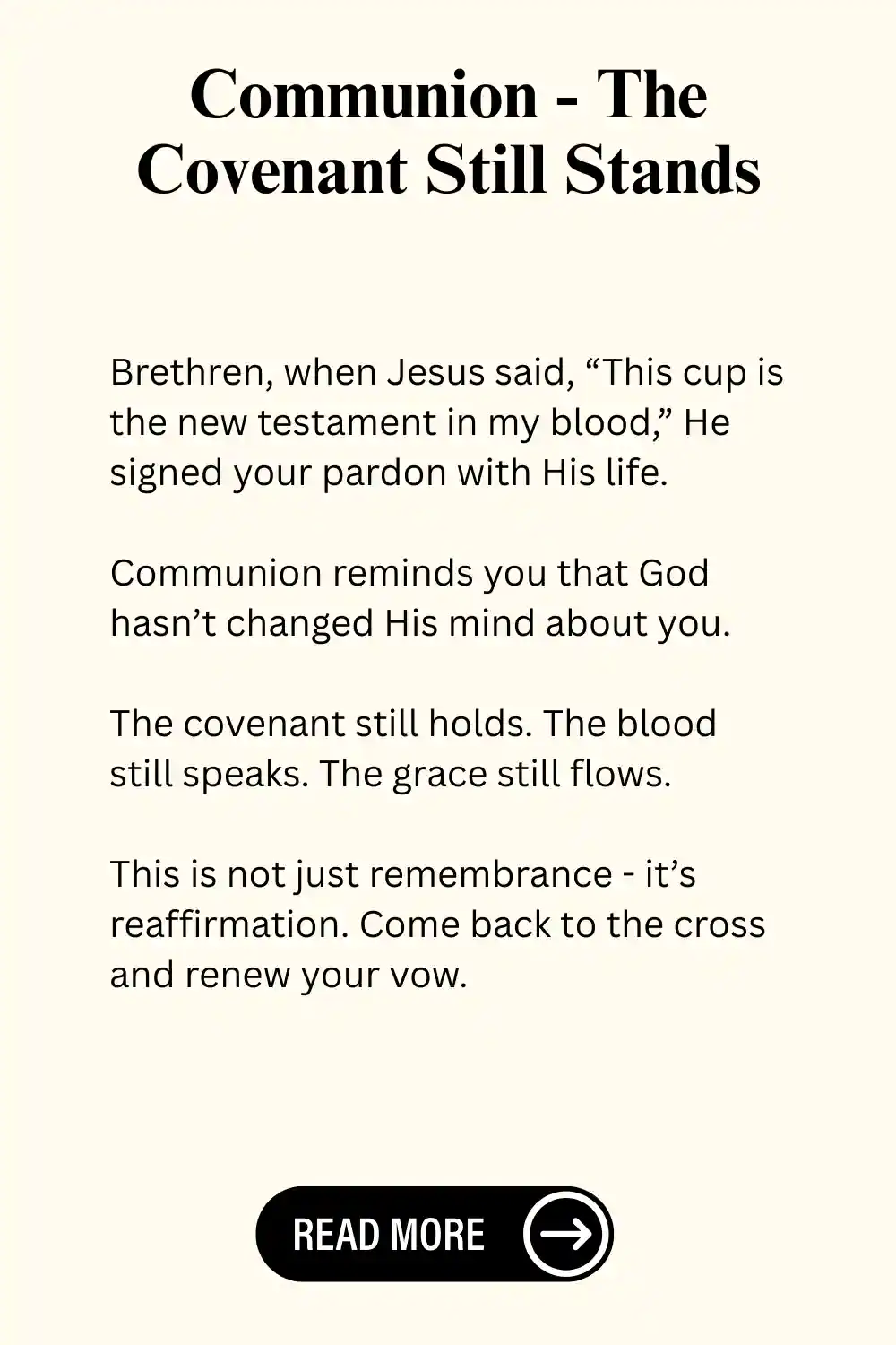 Bible Study About Holy Communion