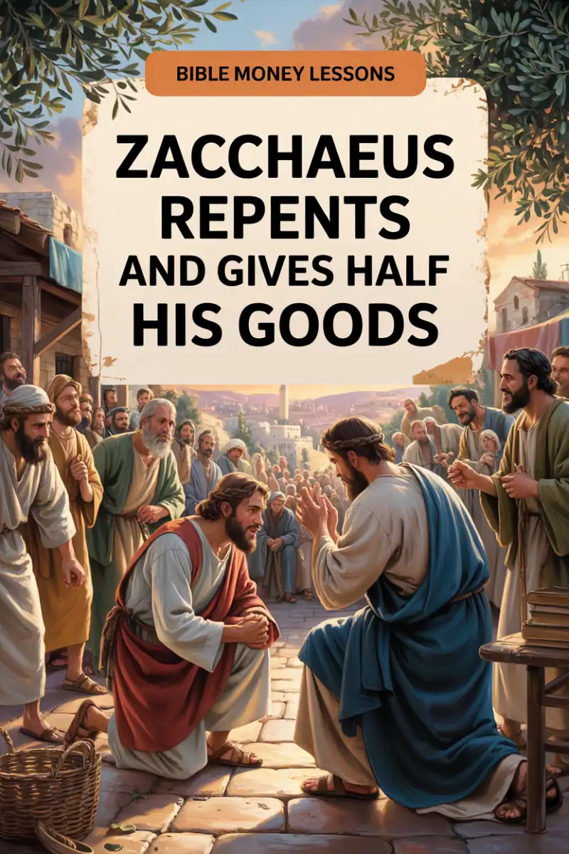 Zacchaeus Repents and Gives Half His Goods: Bible Money Lessons