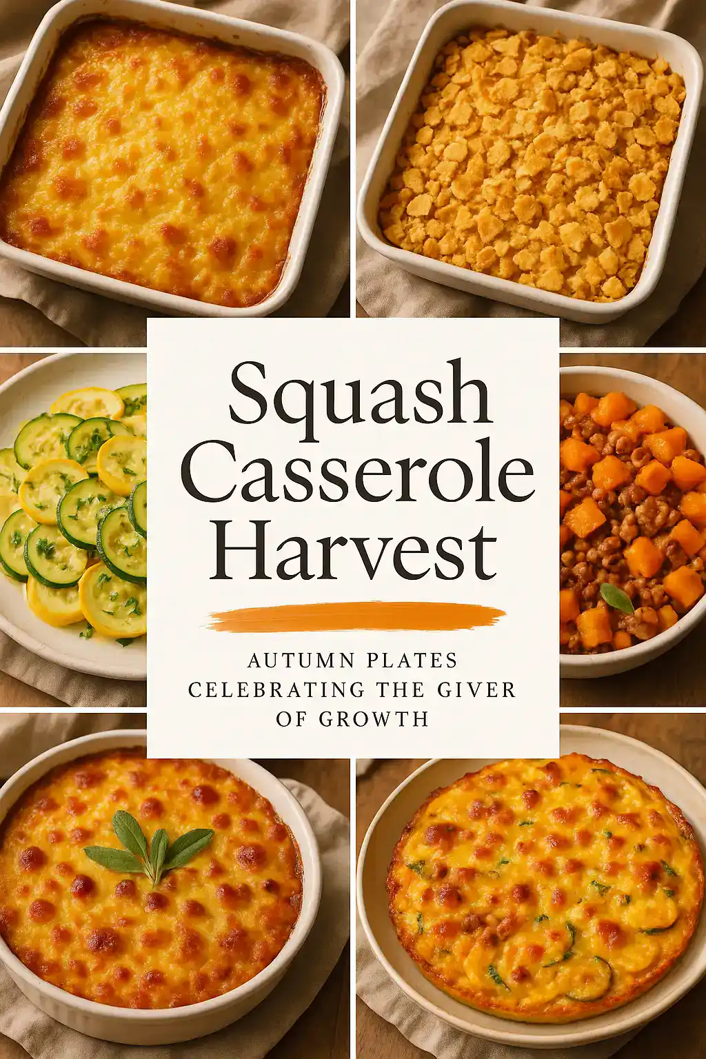 Squash Casserole Harvest: Autumn Plates Celebrating the Giver of Growth
