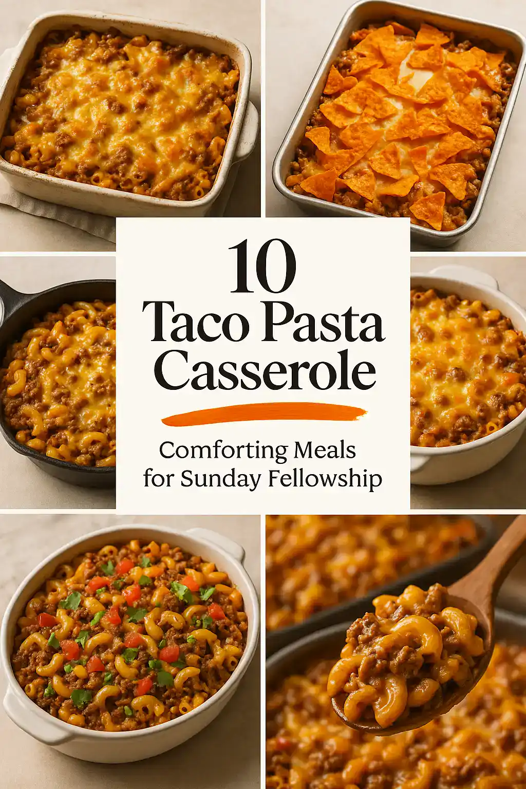 Taco Pasta Casserole Comforting Meals for Sunday Fellowship