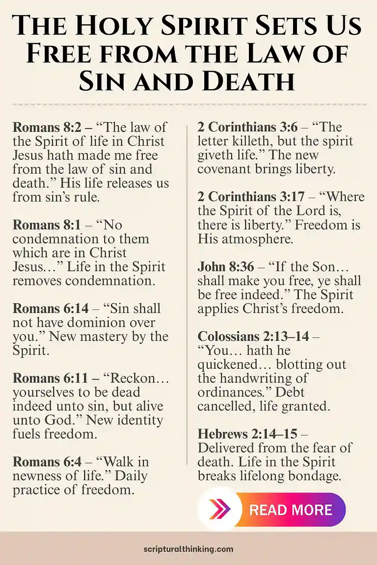 The Holy Spirit Sets Us Free from the Law of Sin and Death