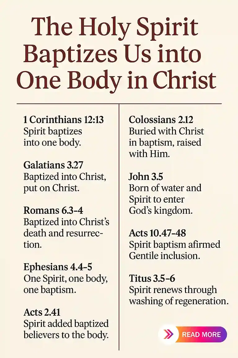 The Holy Spirit Baptizes Us into One Body in Christ