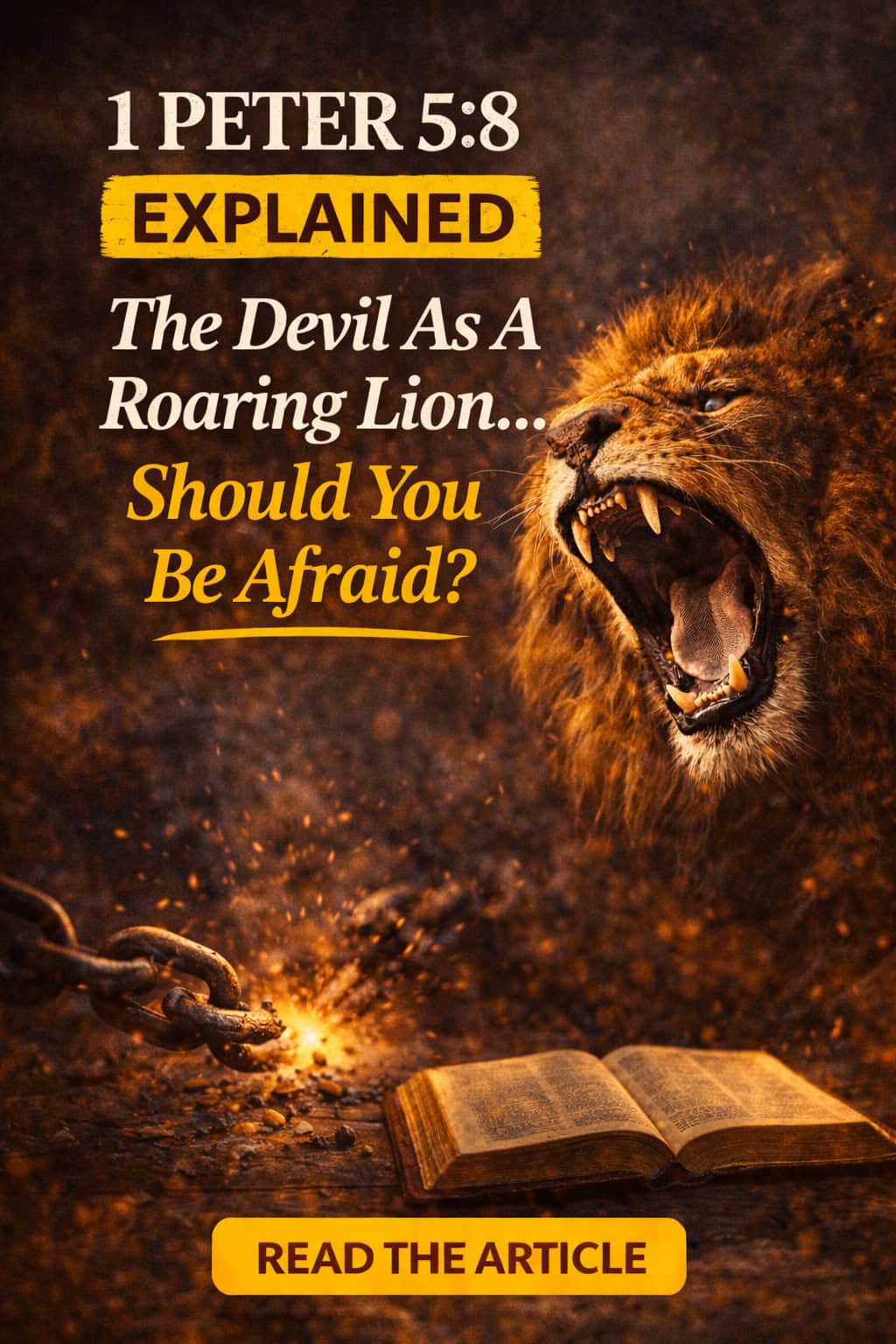 1 Peter 5:8 Explained: The Devil As A Roaring Lion… Should You Be Afraid?